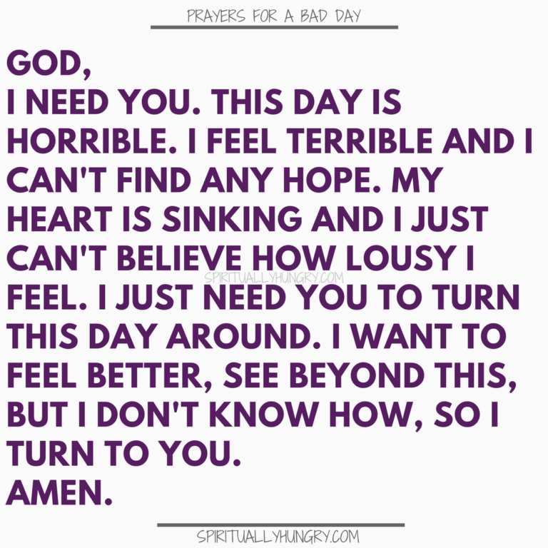 30 Prayers To Say On A Bad Day - Spiritually Hungry