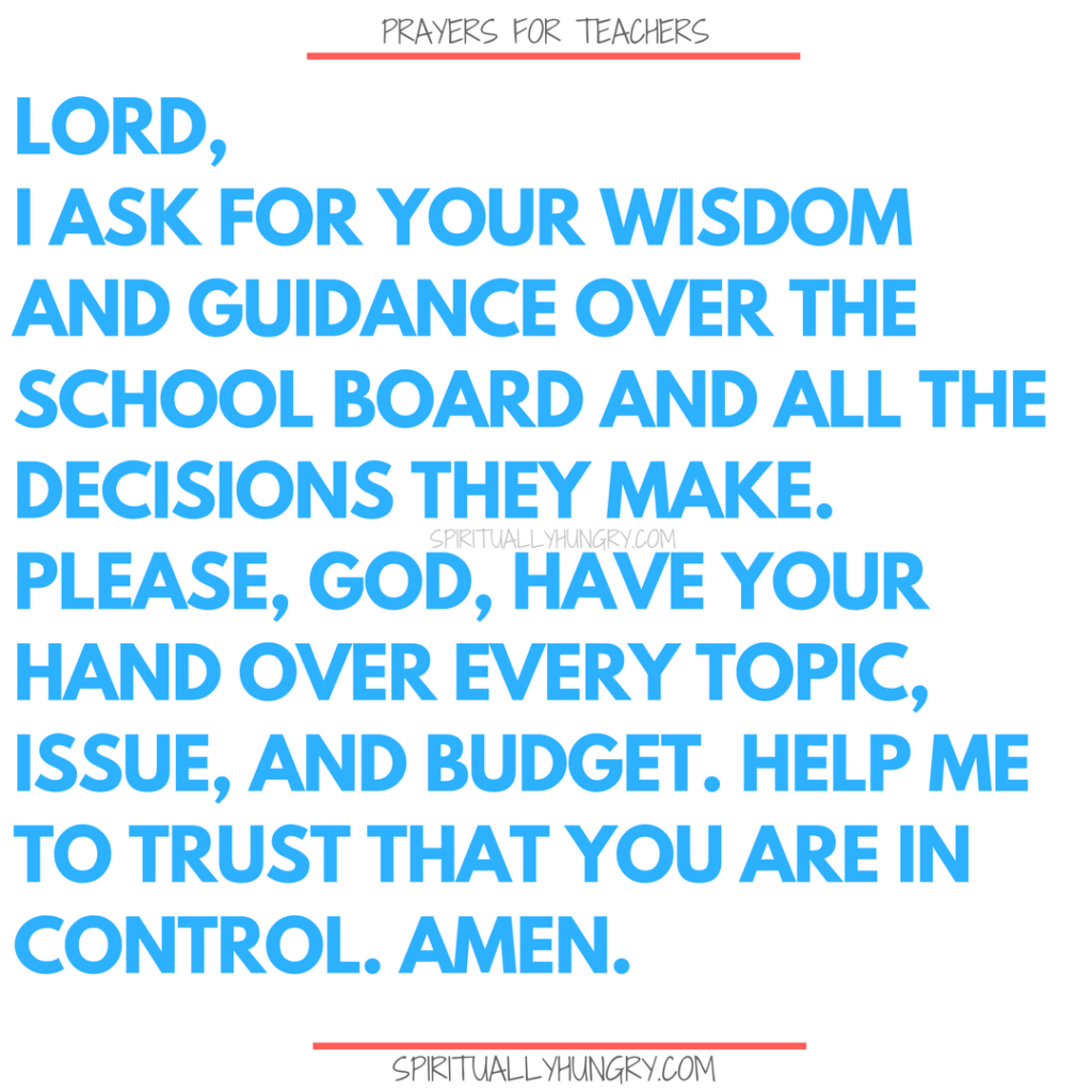Prayer For Teachers - 21 Short Prayers To Say - Spiritually Hungry