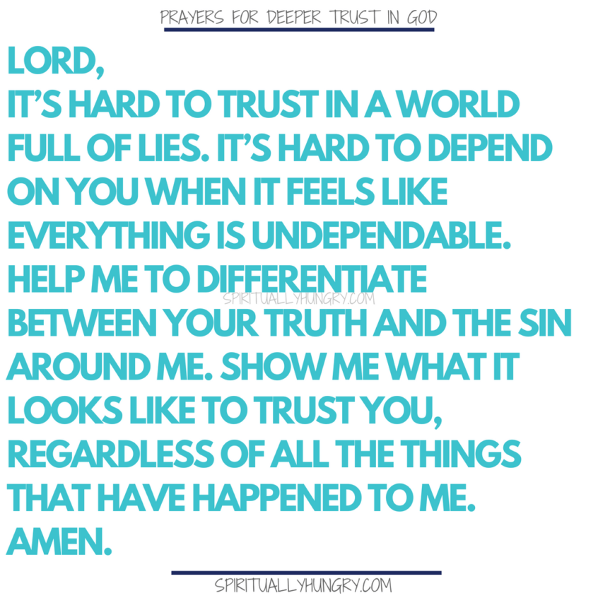 21 Short Prayers For Trusting God - Spiritually Hungry