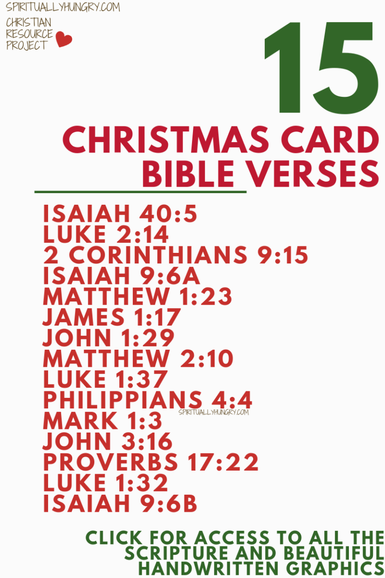 15 Christmas Verses For Cards - Spiritually Hungry