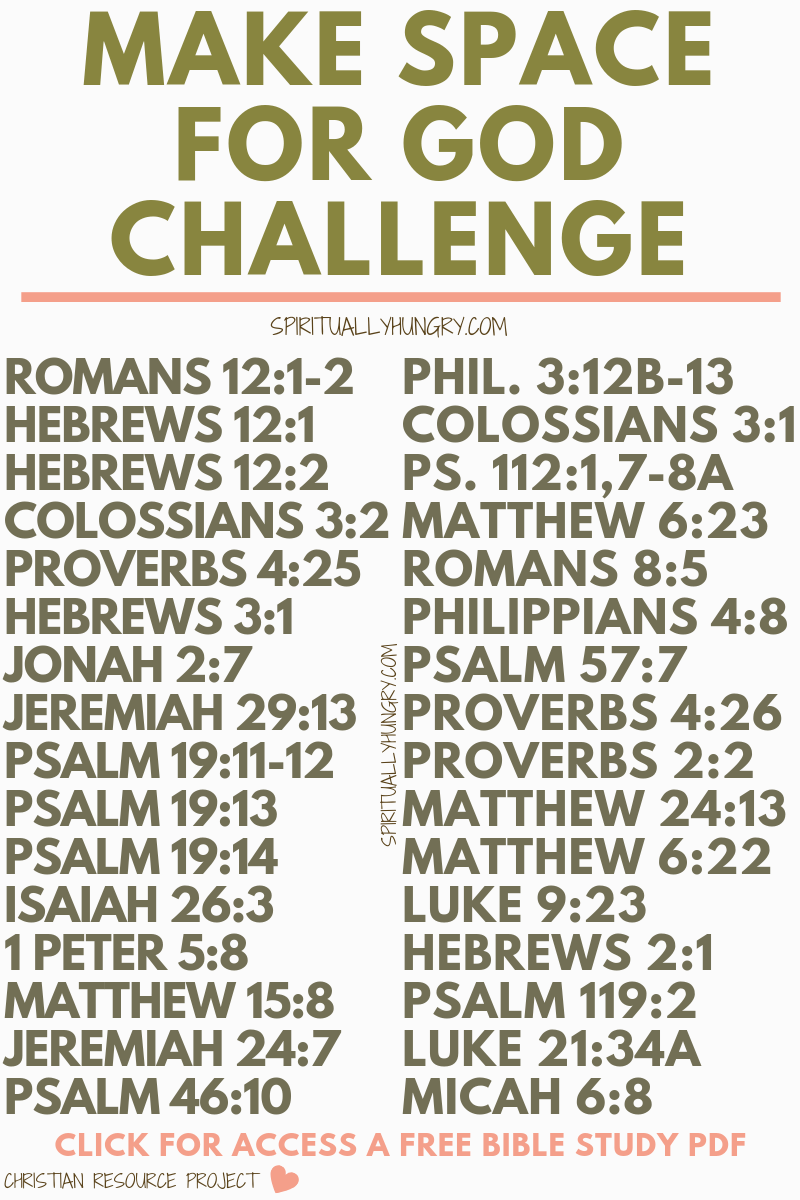 The Make Space For God Challenge - Spiritually Hungry