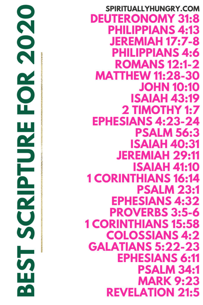 The Best Bible Verses For 2020 - Spiritually Hungry